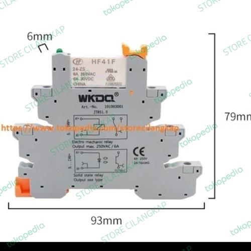 Jual Relay + Soket 6A 24V DC/AC , Solid State Relay / Relay Soket Tipis ...
