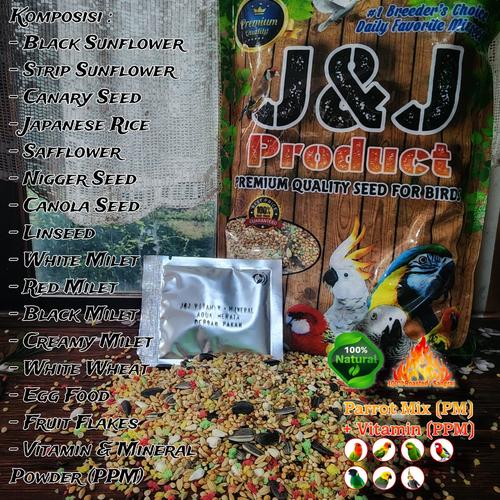 Jual Pakan Ternak Lovebird Falk Parkit J&J Premium Seed 1Kg - PPM ...