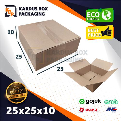 Jual KOTAK 25x25x10 cm PACKING BOX Kardus Packaging Corrugated POLOS ...