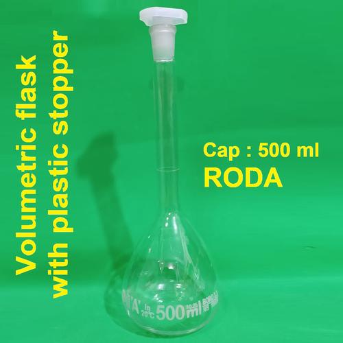 Jual LABU UKUR 500 ML LABU TAKAR VOLUMETRIC FLASK WITH STOPPER RODA ...
