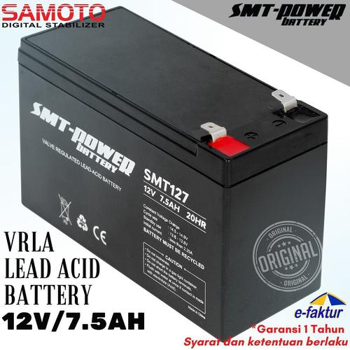 Jual SMT127 Aki UPS SMT Power 12V 7.5AH Baterai UPS Battery Aki Kering ...