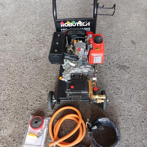 Jual MESIN JET CLEANER TRIPLEX PUMP DIESEL 170F 2500PSI MERK ROBOTECH ...