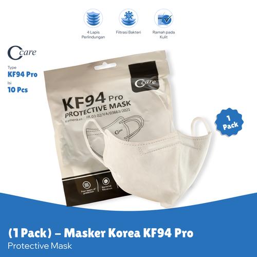 Jual Masker korea KF94 PRO C care isi 10pc - abu2 - Jakarta Pusat ...