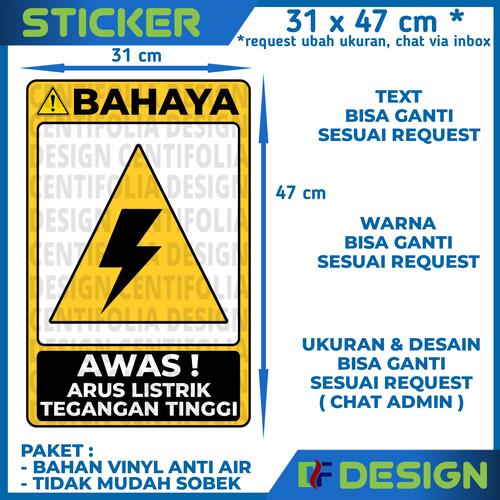 Jual STICKER RAMBU PERINGATAN LISTRIK TEGANGAN TINGGI - Kota Bandung ...