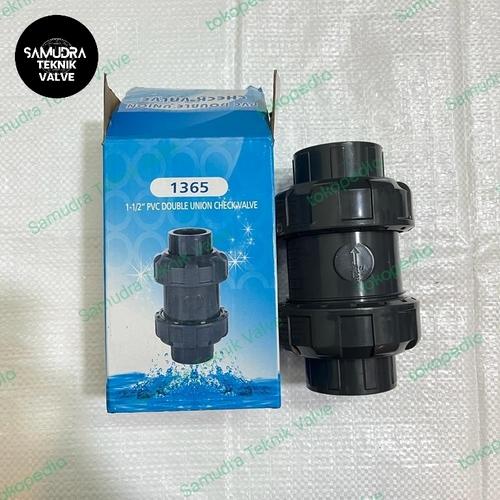 Jual DOUBLE UNION BALL CHECK VALVE PVC 1 1/2" DN40 JIS 10K SOCKET ...