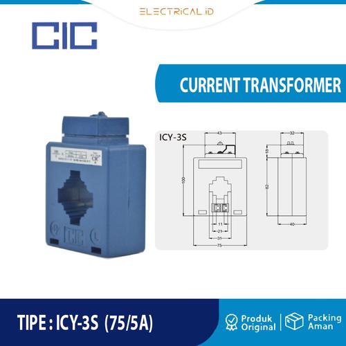 Jual Current Transformer / CT ICY-3S 50/5A - 250/5A CIC - 75/5A - Kota ...
