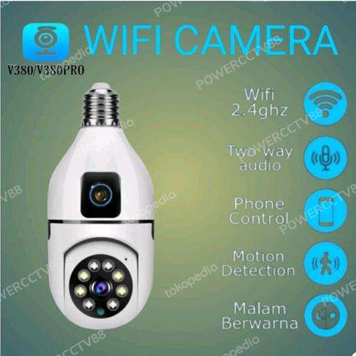 Jual IP Camera Cctv Wifi V380Pro/V380 Dual Camera Bentuk Bohlam Lampu - MEMORY CARD 64 - Jakarta ...