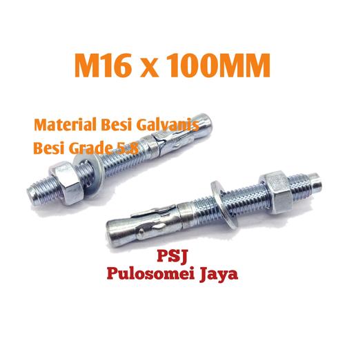Jual Angkur Trubolt M16 x 100 / Wedge Anchor M16 x 100 Galvanis - Kota ...