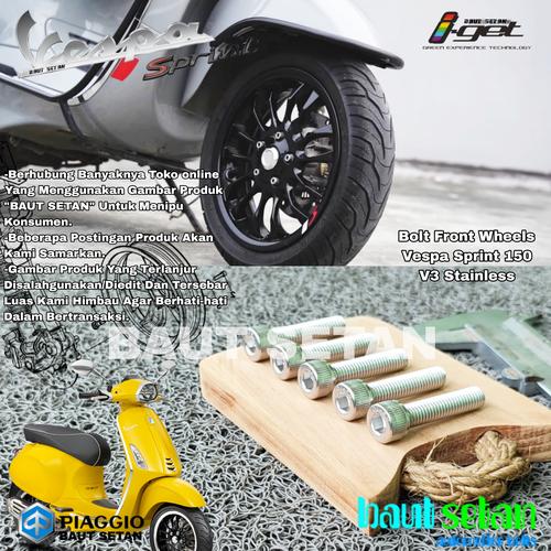 Jual Baut Velg Vespa Baut Roda Depan Vespa Sprint 150 I-Get Stainless ...