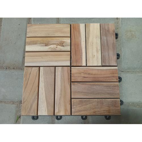 Jual Lantai Kayu Decking Tile Kayu Jati - Garden Tile Teak 30x30cm - M ...