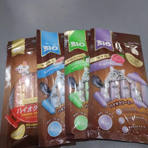 Jual Bio creamy liquid CHICKEN & TUNA isi 4 - snack kucing bio - Kab ...