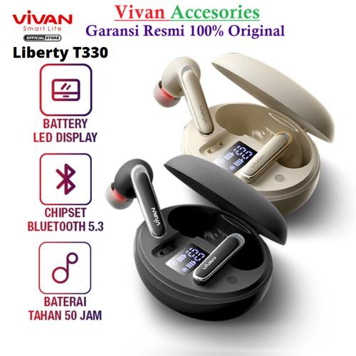 Jual Vivan Liberty T330 Dual ENC TWS True Wireless Earbuds Bluetooth 5. ...