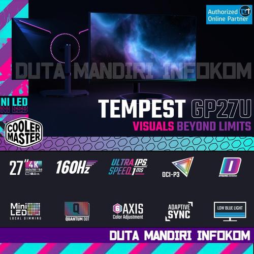 Promo Cooler Master Tempest GP27U QD 27" - 4K Ultra IPS 160Hz HDMI Monitor Cicil 0% 3x - Jakarta ...