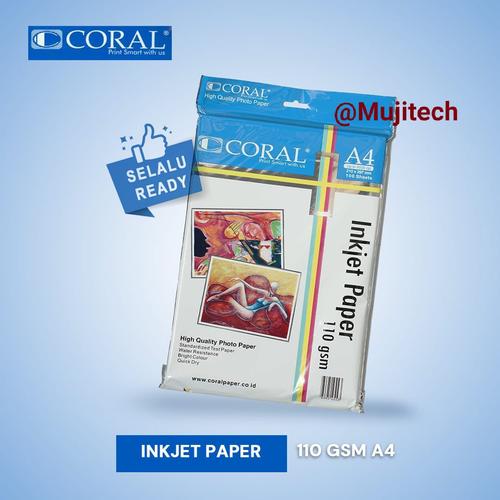 Jual CORAL INKJET PAPER A4-110 Gr (Pack=100 Sheet) - Kab. Tangerang ...
