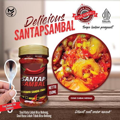 Jual SANTAP SAMBAL CUMI CABAI MERAH/ CABE MERAHN MURAH, PEDAS ENAK GURIH - Kota Tangerang ...