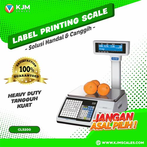Jual PRINTING LABEL SCALE / TIMBANGAN LABEL DIGITAL CAS CL5200 - Kota ...