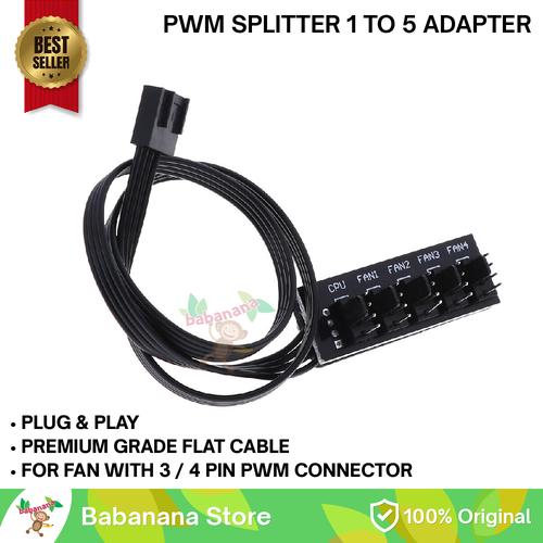 Jual Kabel Splitter 4 pin 1 to 5 fan PWM Hub Cable - SLIM - Jakarta ...
