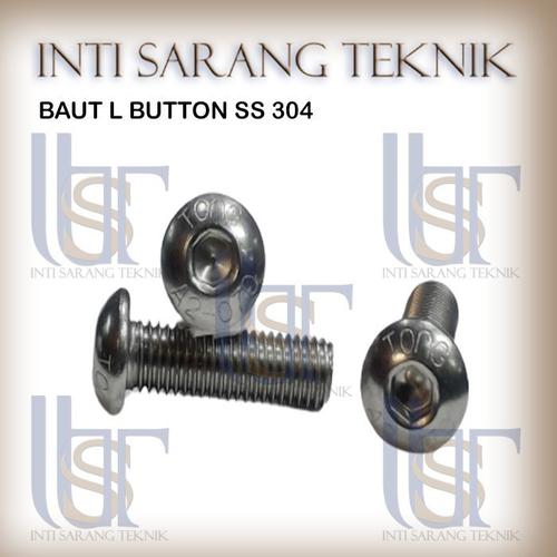 Jual BAUT L BUTTON M6 X 16 BUTTON HEAD SOCKET CAP STAINLESS STEEL 304 - Jakarta Pusat - inti ...