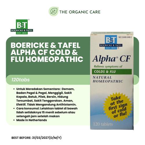 Jual BOERICKE & TAFEL ALPHA CF COLD & FLU HOMEOPATHIC 120TABS - Jakarta ...