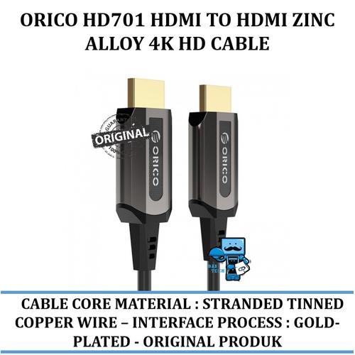 Jual Orico Hd701 Hdmi To Hdmi Zinc Alloy 4k Hd Cable - Original ...