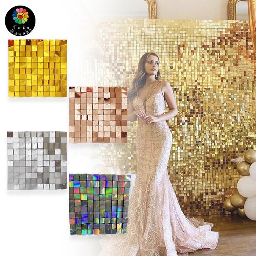 Jual 30*30cm Sequin Tile Wall Panel Square Sequin Wall Panel Shimerring ...