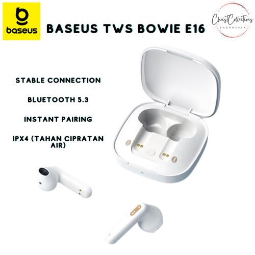 Jual BASEUS BLUETOOTH EARPHONE TWS IN EAR MINI EARBUDS BT5.3 BOWIE E16 ...