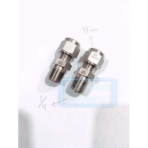 Jual MALE CONNECTOR TUBING SS316 8 MM OD x 1/4" M NPT - Kota Bandung - 3 Diamonds Kohinoor ...