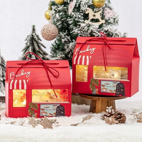 Jual goodie bag cookies christmas kotak hadiah imlek natal merah candy ...