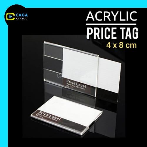 Jual ACRYLIC PRICE TAG | NAME TAG | LABEL HARGA AKRILIK 4cm x 8 cm ...