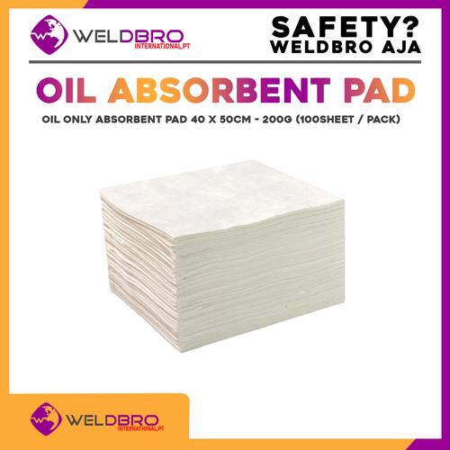 Jual Oil Only Absorbent Pad 40 x 50cm - 200g (100sheet / pack) Tumpahan ...