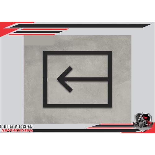 Jual Arah Tanda Panah Lurus Petunjuk Signage Acrylic Sign - Putih ...