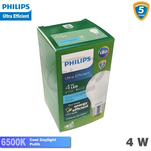 Jual Lampu LED Bulb Philips Ultra Efficient 4 Watt - Putih - Kota ...