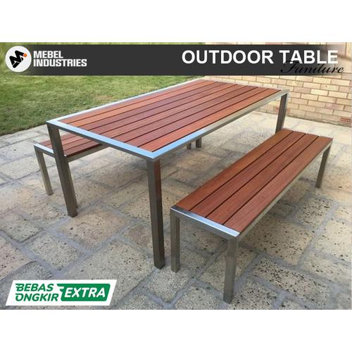 Jual Meja Outdoor - Meja Piknik 180 x 80 x 75 cm - Kaki stainless steel ...
