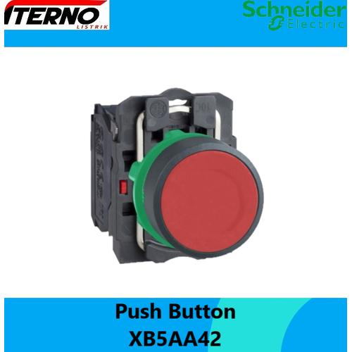 Jual Push Button Flush 22mm 1NC Merah XB5AA42 Schneider - Kota ...
