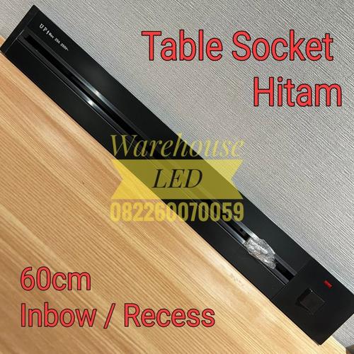 Jual Stop Kontak Meja Rell Track Socket Rel Inbow Outbow Silver Hitam ...