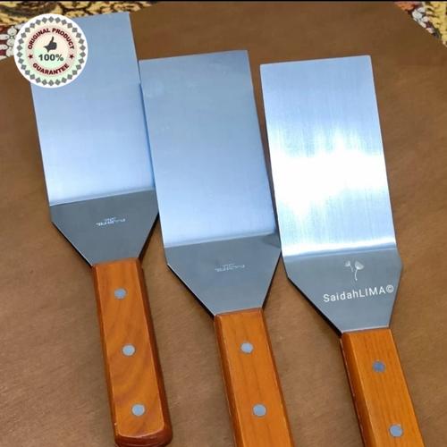 Jual Kape Bengkok Persegi Pizza Teppanyaki Stainless - Spatula Sutil ...