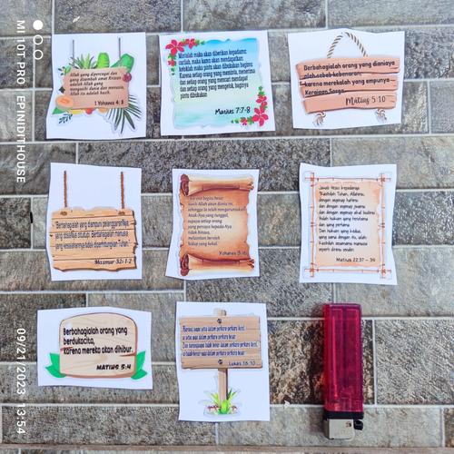 Promo Stiker Kristen Katolik Ayat Alkitab Matius Mazmur Lukas Doa ...