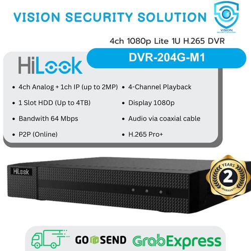 Jual DVR 5 in 1 Hilook by Hikvision 4ch 2MP DVR-204G-M1 H.265 Pro+ ...