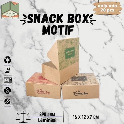 Jual Dus kue motif 16 x 12 x7 cm / Box kue / Snack box / Kotak snack ...