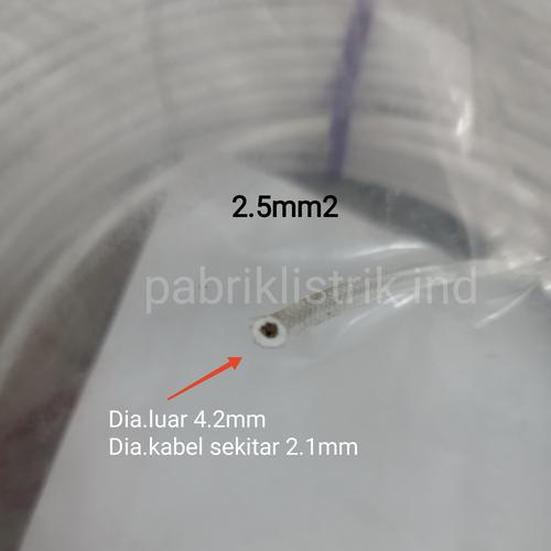 Jual kabel cable heater tahan panas 2.5mm 2.5 mm putih meter atau roll ...