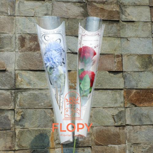 Jual [10 Lembar] Plastik Bunga Transparan/ Plastik 1 Tangkai (VINTAGE ...