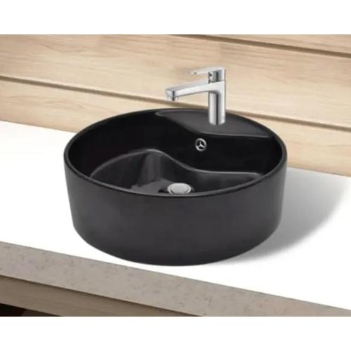 Jual Wastafel Hitam Basin Countertop Round Black 5075B - WASTAFEL BASIN ...