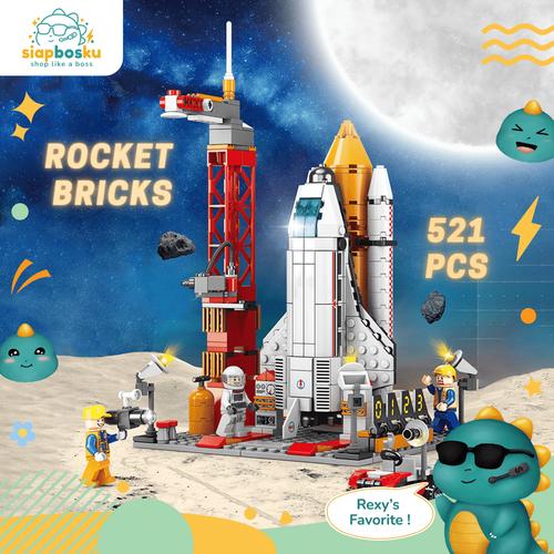Jual MAINAN BLOK ROKET DIY NANO BLOCK SPACE SHUTTLE ROCKET BRICKS SUSUN ...