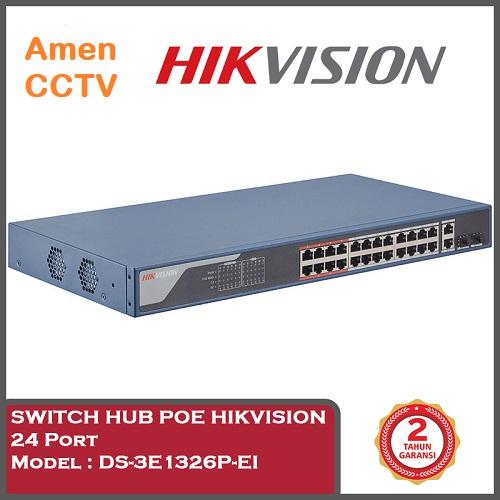 Jual Smart Switch Hub PoE Hikvision 24 Port DS-3E1326P-EI Garansi Resmi ...