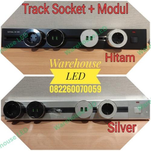 Jual Stop Kontak Meja Rell Track Socket Inbow Outbow 80cm 60cm Silver ...