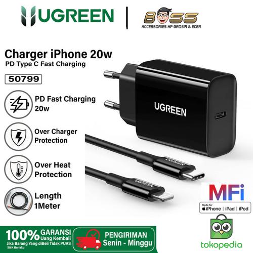 Jual Ugreen Bundle PD20W Fast Charger with MFI cable White 50698 - Kota Makassar - boss muda88 ...