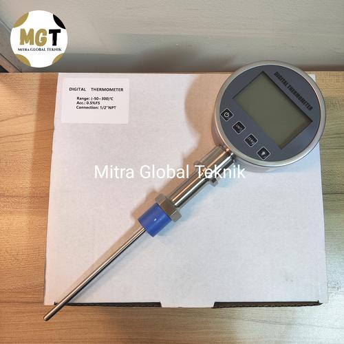 Jual Termometer Digital Gauge 300 Derajat Celcius / 100mm x 1/2" NPT ...