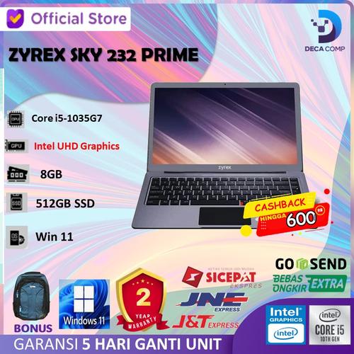 Promo ZYREX SKY 232 PRIME I5 1035G7 8GB 512GB W11 14.0FHD 2YR BLK ...