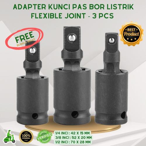 Jual Adapter Kunci Pas Bor Listrik Flexible Joint 3 Pcs Kualitas Unggul ...