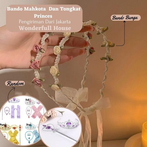 Jual Aksesoris Rambut Bando Anak Accesories Mahkota Tongkat Princess ...